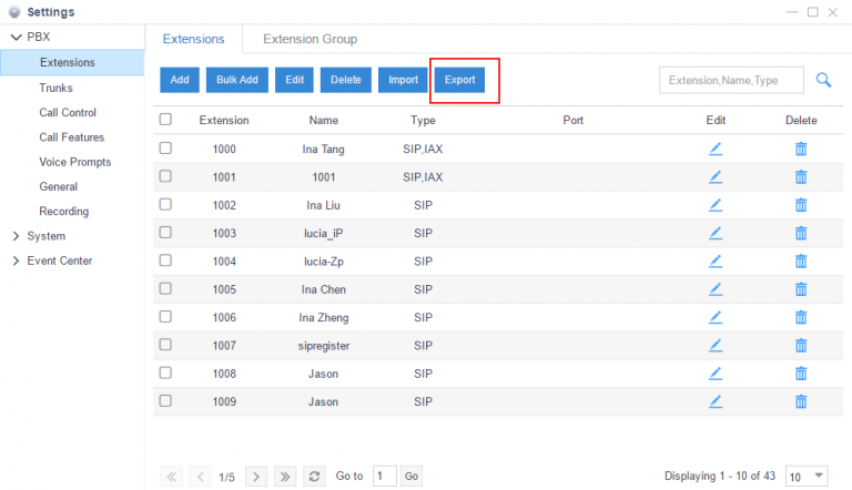 How to Export and Import Extensions in Yeastar VoIP PBX | Yeastar
