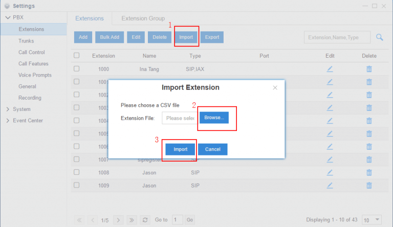 How to Export and Import Extensions in Yeastar VoIP PBX | Yeastar